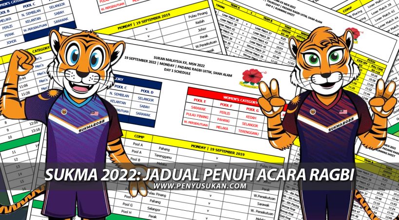 Jadual Penuh Acara Sukan SUKMA XX MSN 2022 - Agensi Berita Sukan Terengganu