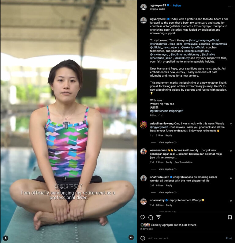 Bekas Atlet Olimpik Wendy Ng Yan Yee Umum Bersara - BERITA SUKAN ...